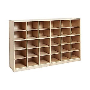 ECR4Kids ECRKids Storage & Organization, 30 Cubbies, Birch Finish
