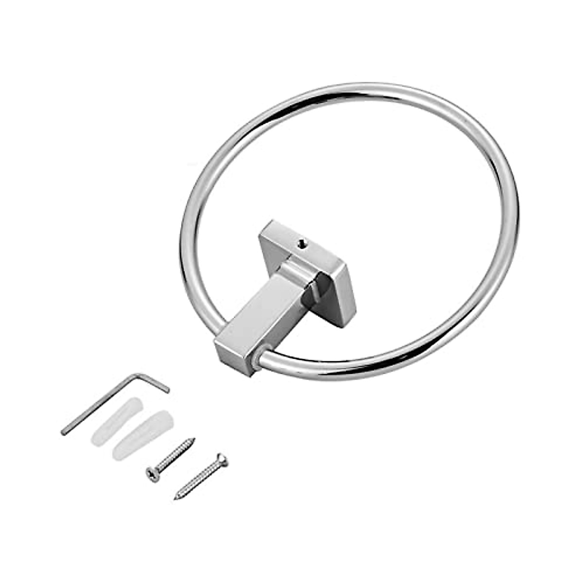 TAMUNI Bath Towel Rings， Stainless Steel Towel Ring Hanger Kitchen Round Towel Bar Hand Towel Holder Bathroom Wall Mounted Circle Rack Bath Accessories