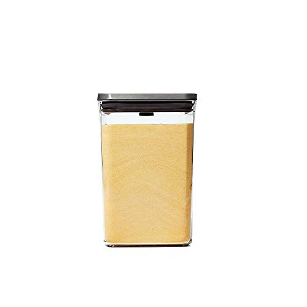 OXO Steel POP Container Big Medium Square -  4.4 Qt for Flour, Sugar and More & Good Grips POP Container Accessories 3-Piece Scoop Set