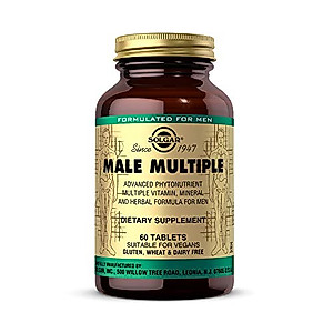Solgar Male Multiple, 60 Tablets - Multivitamin, Mineral & Herbal Formula for Men - Advanced Phytonutrient - Vegan, Gluten Free, Dairy Free - 20 Servings