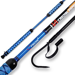 Fiblink Fishing Gaff Portable Fish Gaff with Stainless Steel Fishing Hook,Non-Slip Grip Handle and Fiberglass Shaft for Saltwater Offshore 3'/5'/6' (Length: 5')
