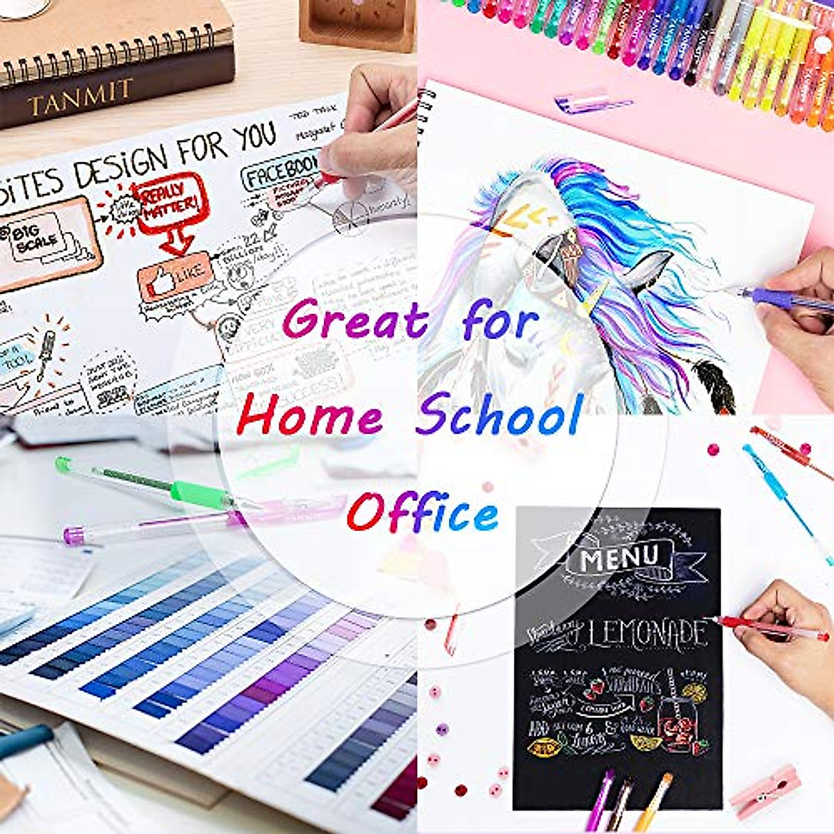 TANMIT 33 Color Gel Pens - Art, Coloring & Journaling