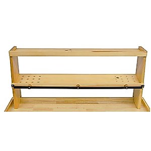 35" x 7-1/4" x 17" Wooden Bench Shelf Jewelry Making Tools Workbench Storage Organizer