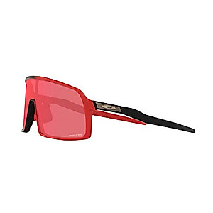 Oakley Men's OO9406 Sutro Rectangular Sunglasses, Matte Black Redline/Prizm Trail Torch, 37 mm