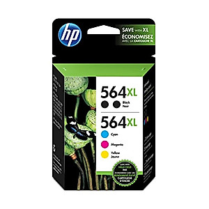 HP 564XL High Yield Black and Cyan/Magenta/Yellow Color Ink Cartridges (F6V09FN#140), CVP Value Combo 5/Pack