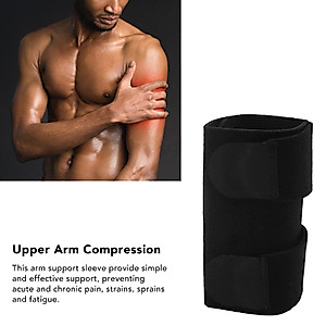 Arm Sleeve Upper Arm Trimmer, Biceps Compression Support Brace Adjustable Strap Arm Support, Sweat Arm Shaper Wrap Band for and Sports Workout