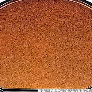 J-Kitchens Shaku 3 Half Moon Double-Sided Obon (Bon Tray Tray) Nashiji Arabesque Black Wood Grain Made in Japan