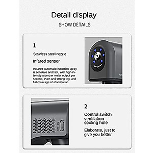 GD-09 Handheld Spray Gun Human Body Induction Atomization Home car Hotel Automatic Nano Spray Gun Disinfection Atomization Disinfection Sprayer, Suitable for Home, Office, Garden, Gym, School-White