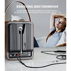 BERLAT RCA to 3.5mm Cable, RCA Audio Cable Nylon Woven 24K Gold Plated Male to Male Jack Adapter for Connects a Smartphone, Tablet, HDTV,or MP3 Player to a Speaker - 6.6ft/2M