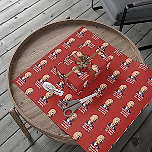 Biden Christmas Wrapping Paper Sheet, Christmas Wrapping Paper, Hat Santa Biden Wrapping Paper, Biden Wrapping, Funny Gift Wrap 24" × 36" 24" × 60"