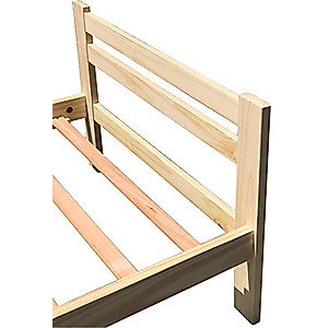 Twin Trundle Bed Wooden Bed Solid Pine Wood with Slats Support Unfinished Single Wooden Bed Frame Suitable for Bedroom and Wheeled Trundle Bed