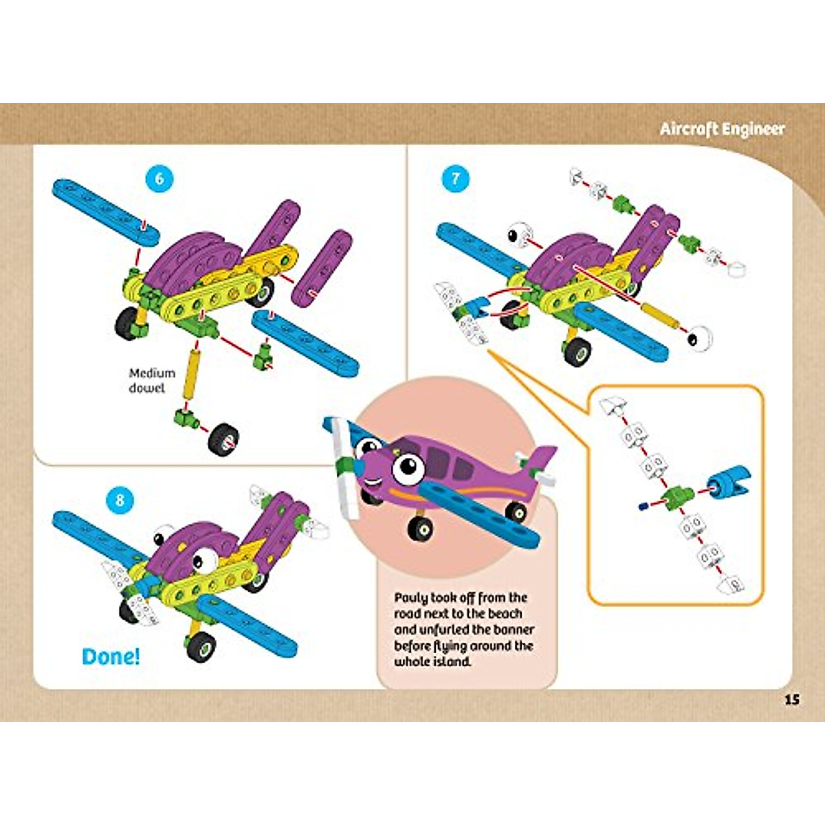 Kids First Aircraft Engineer | STEM | 32 Page Full-Color Illustrated Storybook | Ages 3+ | Preschoolers and kindergartners | Develop Fine Motor Skills | Parents Choice Gold Award, Multi-colored, Standard