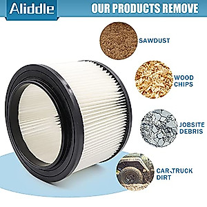 Aliddle 17810 Replacement Filter For Craftsman 9-17810 Wet Dry General Purpose Vacuum Cleaner Fit 3&4 Gallon