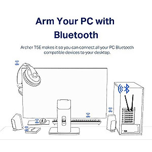 TP-Link AC1200 PCIe WiFi Card for PC (Archer T5E) - Bluetooth 4.2, Dual Band Wireless Network Card (2.4Ghz and 5Ghz) for Gaming, Streaming, Supports Windows 11/10, 8.1, 8, 7 (32/64-bit)