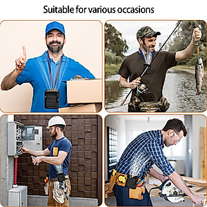 CAZOKASI Waist Clip Fan Upto 23hours 6000mAh Portable Rechargeable Fan Working Cooling Fan Hand Free Personal Fan Wearable Fan for Traveling Working Outdoor Office（waist fan