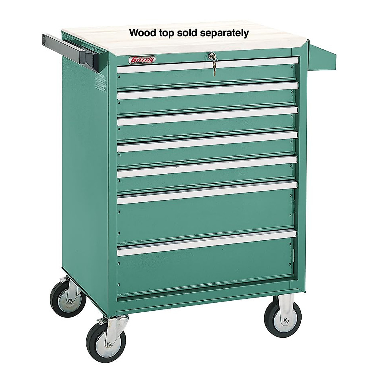 Grizzly Industrial H0842-7-Drawer Tool Cabinet with Ball Bearing Drawer Slides