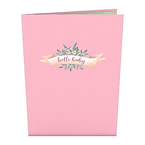 Lovepop Pink Baby Carriage 3-D Pop-Up Greeting Card