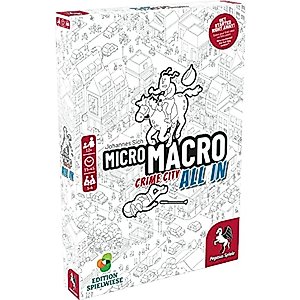 MicroMacro: Crime City 3: All in – Board Game by Pegasus Spiele - 1-4 Players – Board Games for Family – 15-45 Minutes of Gameplay – Games for Game Night – Teens and Adults Ages 14+ - English Version