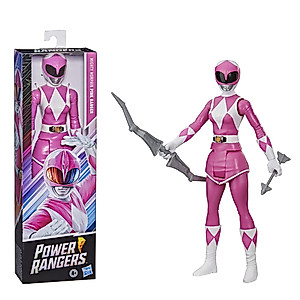 Power Rangers Mighty Morphin Pink Ranger 12-Inch Action Figure Toy Inspired by Classic TV Show, with Power Bow Accessory