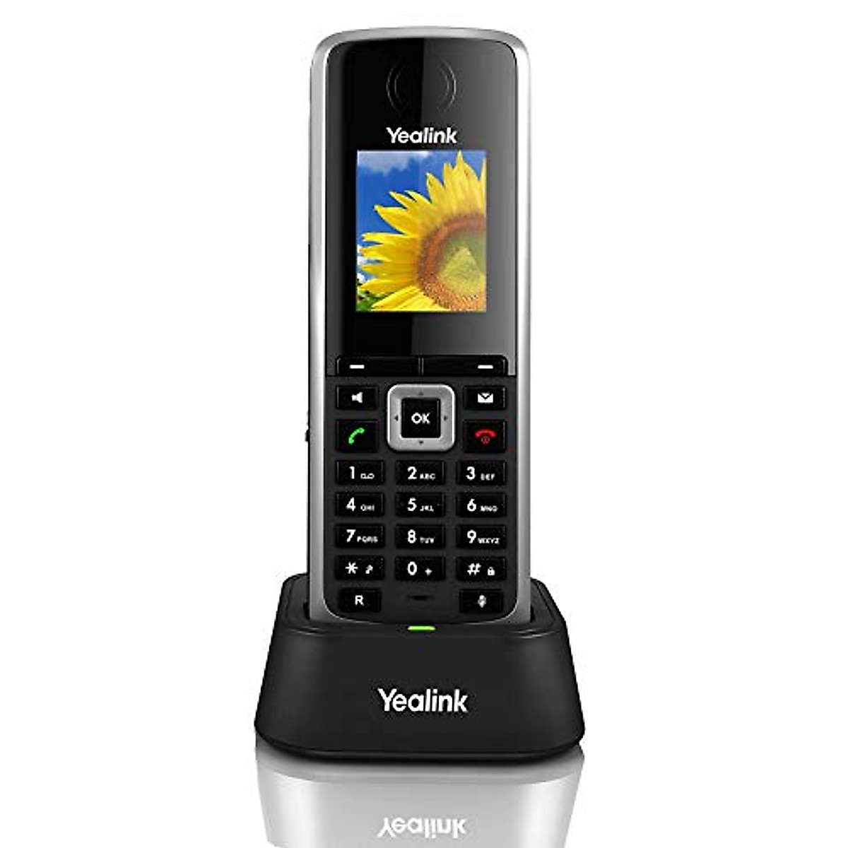 Yealink W52H Cordless DECT IP Phone, Base Station Not Included, 1.8-Inch Color Display. 10/100 Ethernet, 802.3af PoE, Power Adapter Included