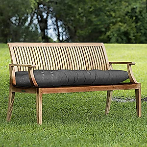 RACE LEAF Bench Cushion 45" x 18" Grey, Outdoor/Indoor Water Resistant Bench Seat Pads, Tufted Loveseat Cushion for Swing, Wicker, Garden Bench, Indoor, Shoe Storage, Window, Piano