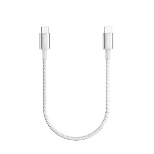 Anker USB C to USB C Cable, Type C 60W Fast Charging Cable (1FT, 1Pack) for iPhone 16 Series, iPad Mini 6 and More (USB 2.0, Silver)