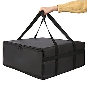 musbus 2 pack Pizza Carrier Insulated Bags Large for Deliveries, Insulated Pizza Carrier Delivery Bag 20x23 Food Bag for Personal and Professional Use