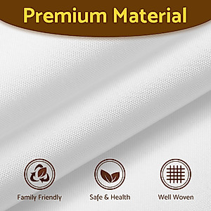 Barossa Design Fabric Snap-in Shower Curtain Liner Replacement 70" x 54" - Hotel Style, Removable & Machine Washable, Water-Repellent - White, 70x54