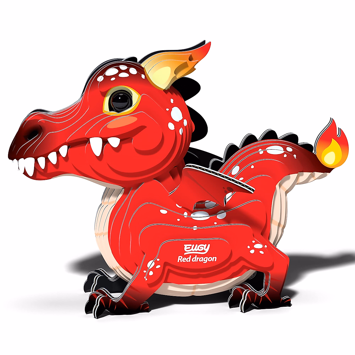 Eugy Red Dragon 3D Puzzle, 24 Piece Eco-Friendly Educational Toy Puzzles for Boys, Girls & Kids Ages 6+