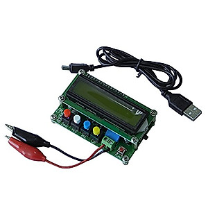 High Precision Inductance Meter Inductance Capacitance L/C Meter Digital Capacitor Meter LCD Capacitance Meter Tester Mini USB Interface with USB Data Cable