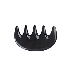 Breezelike Wide Tooth Hair Comb - No Static Mini Pocket Comb for Massage - Natural Black Buffalo Horn Comb