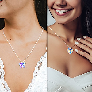 80 Pieces AB Crystal Beads Charms Butterfly Heart Star Flower Glass Crystal Beads Mixed Shape Loose Beads Crystal Pendants for Bracelets Necklace Earrings Jewelry Craft Making