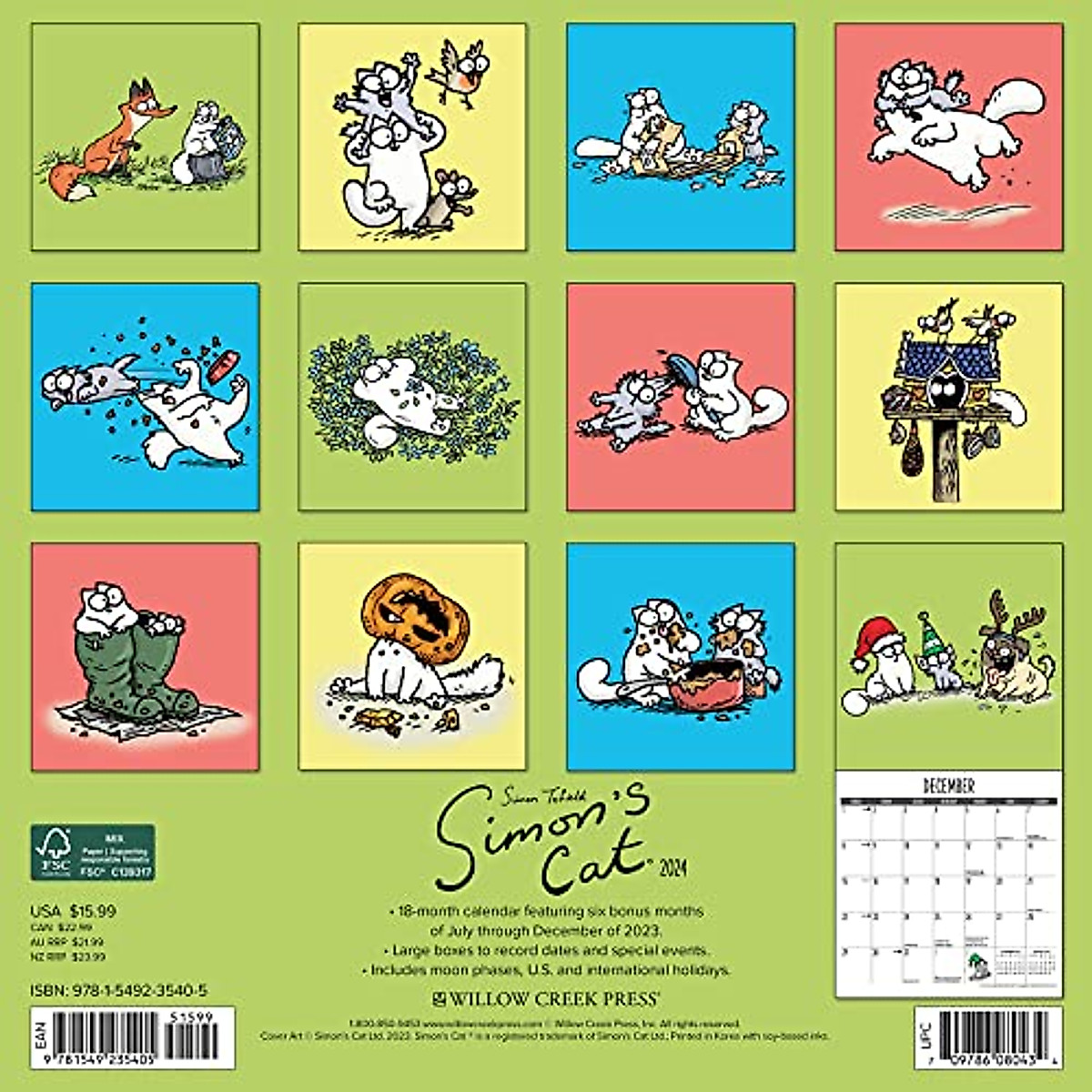 Simon's Cat 2024 Calendar