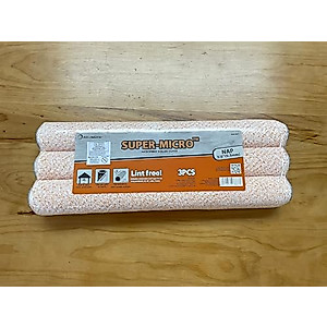 ROLLINGDOG 18 Inch Paint Roller Covers -18 Microfiber Paint Rollers for Ceiling,Wall,Floor,Decks Painting (Pack of 3, 3/8" Nap)