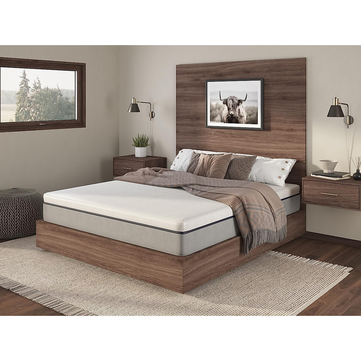 Nest & Wild Classic Mattress 10 Inch | Made in The USA | Fiberglass-Free Cool Touch Cover | Bed in a Box | CertiPUR-US & OEKO-TEX100 Certified Foams (Twin XL)