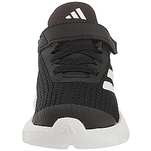 adidas Kids Duramo SL Elastic Lace Sneaker, Core Black/White/Carbon, 9 US Unisex Toddler