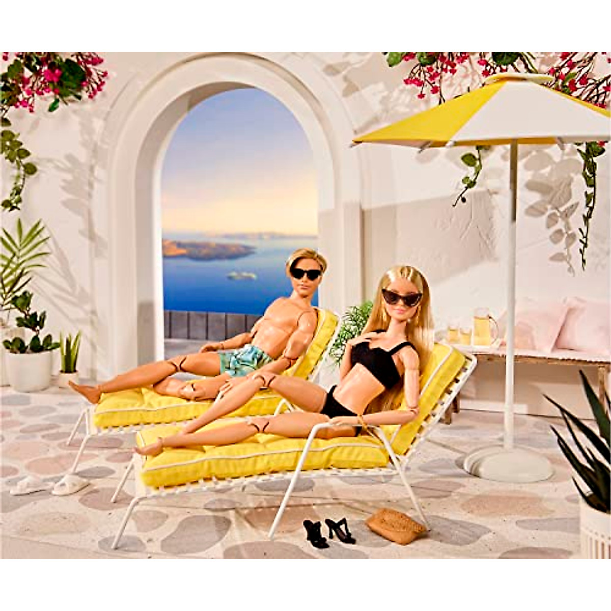Barbiestyle Doll 2-Pack with Barbie and Ken Dolls Dressed in Resort-Wear Fashions and Swimsuits, Collectible Gift (Amazon Exclusive)