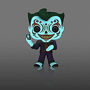 Funko POP Heroes: Dia De Los DC - Joker (Glow in The Dark), Amazon Exclusive, Multicolor, (58173)