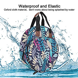 Camidy Portable Embroidery Storage Bag Oxford Cloth Leaf Pattern Thread Needle Embroidery Tools Organizing Handbag Multifunctional Storage Bag