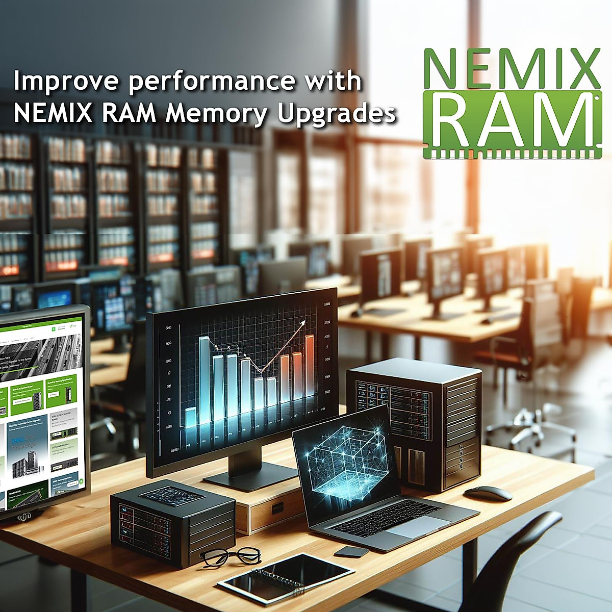 NEMIX RAM 128GB (8X16GB) DDR4 3200MHZ PC4-25600 2Rx8 1.2V 288-PIN Non-ECC Unbuffered UDIMM Desktop PC Memory KIT
