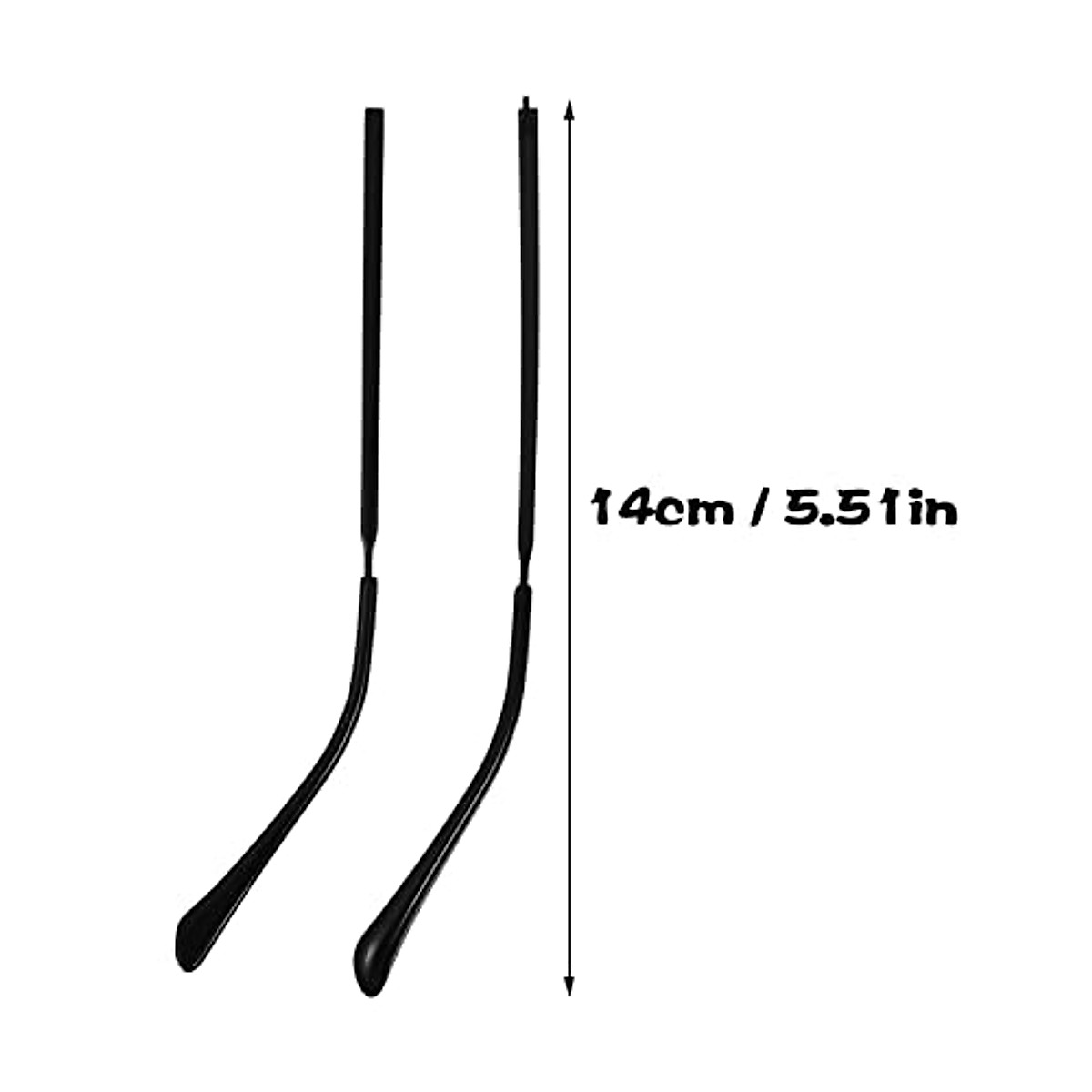 Hemobllo Metal Glasses Replacement Temple, Eyeglasses Arms Legs 1 Pair Glasses Temple Eyewear Frame Temple Sunglasses Arm Replacement (Black)