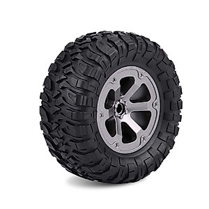 4PCS 1/16 RC Crawler Truck Rubber Tires, Big Grip Remote Control Off Roader Car Sipe Tire 7cm / 2.76inch Diameter