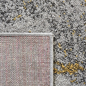 SAFAVIEH Adirondack Collection Area Rug - 5'1" x 7'6", Grey & Yellow, Modern Abstract Design, Non-Shedding & Easy Care, Ideal for High Traffic Areas in Living Room, Bedroom (ADR134H)