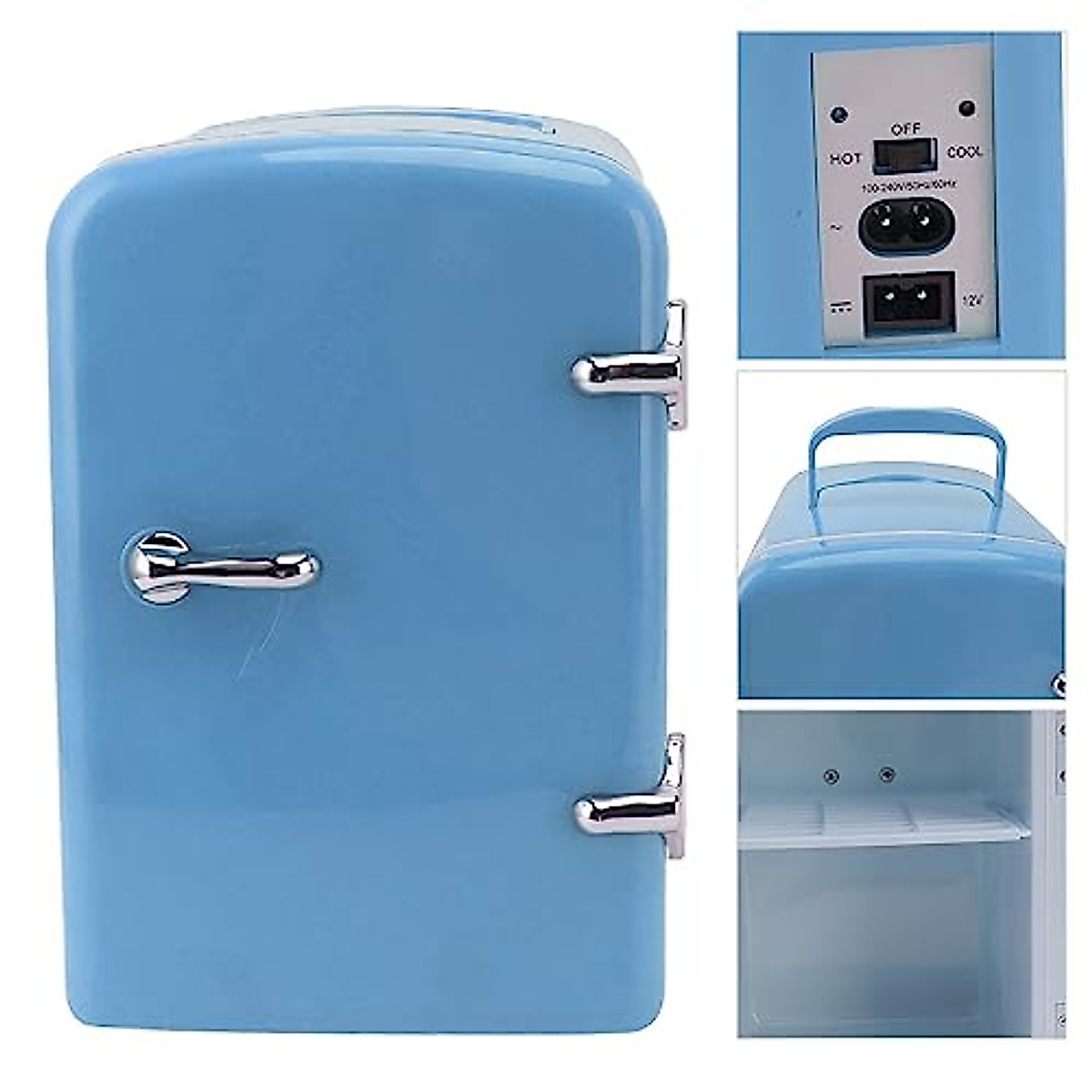 Ozgkee Mini Fridge 4L Portable Cooler Warmer Personal Refrigerator Includes DC12V Car Plug for Skin Care Beverage AC100‑240V (US Plug)