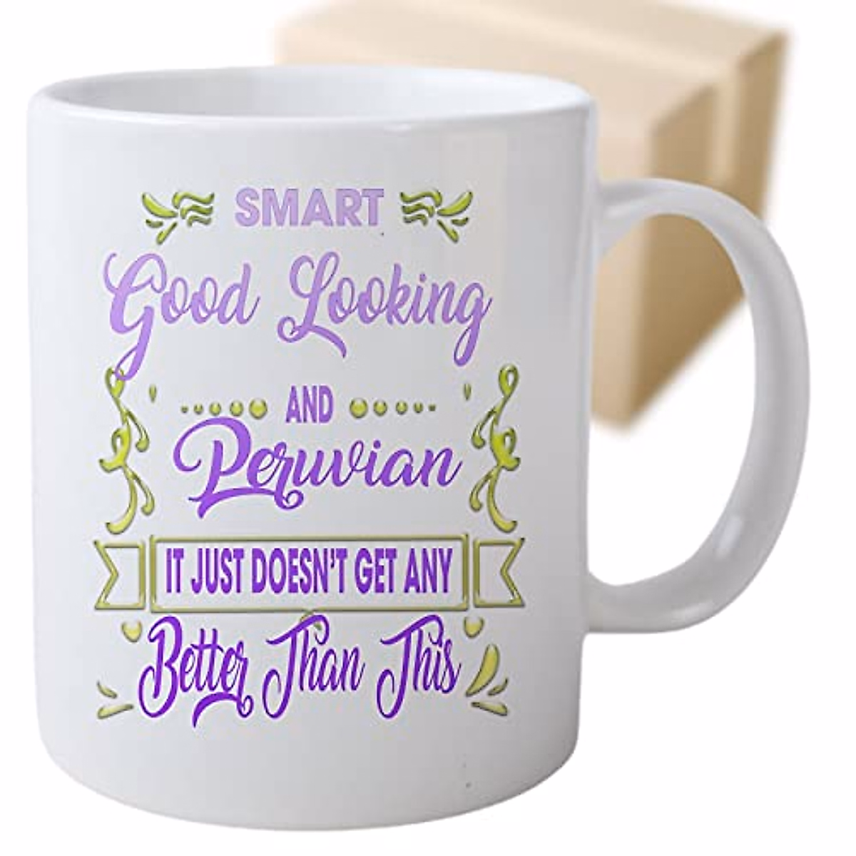 Garod Soleil Coffee Mug Smart Good and Peruvian Funny Gifts for Men Women Coworker Family Lover Special Gifts for Birthday Christmas Funny Gifts Presents Gifts 925977