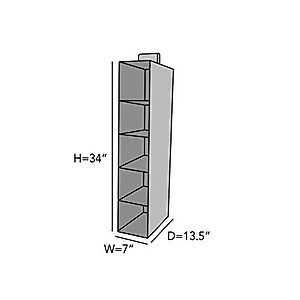 Covermates Keepsakes Hanging Shoe Organizer Set - Heavy Duty Material, Sturdy Interior Shelves, Includes Trays with Dividers - Closet Storage-Scarlett Red