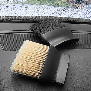 AWSL Car Detailing Brush Soft Flexible Long Hair Wide Handle Brushes Auto Interior or Exterior Detail Cleaning Dust Removal Brush