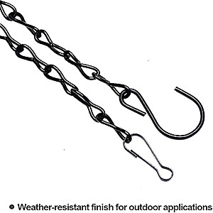 2 Pack 35 Inch Hanging Chain for Bird Feeders, Planters, Lanterns and Ornaments (Black)