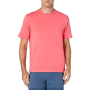 Amazon Essentials Men's Regular-Fit Short-Sleeve Crewneck T-Shirt, Pack of 2, Coral Pink/Dark Navy, X-Large