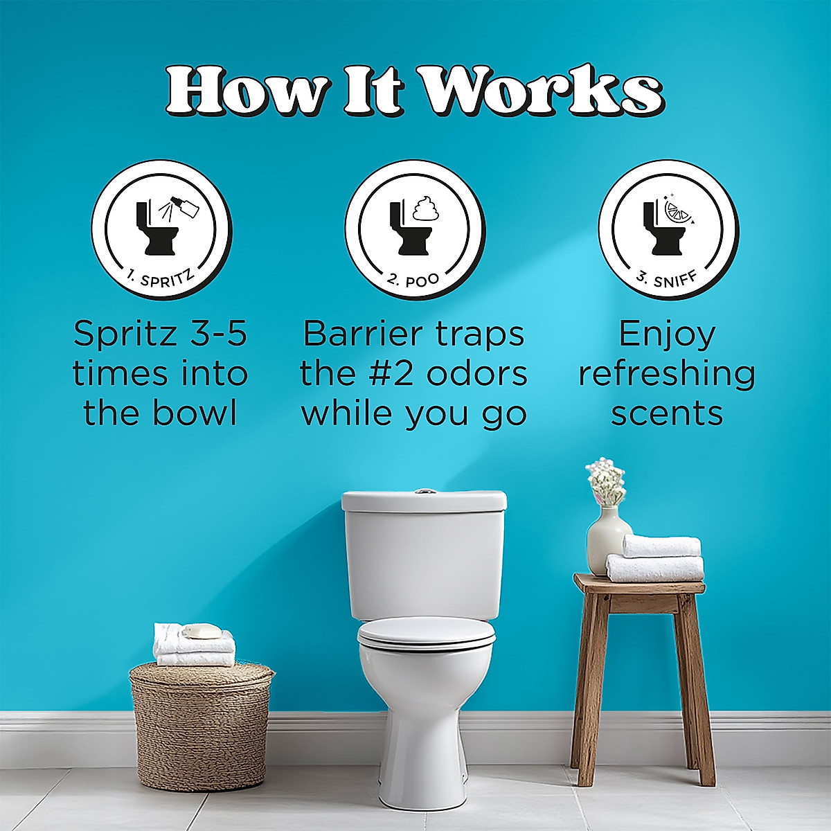 Poo-Pourri Before-You-Go Toilet Spray, Fresh Sea Salt, 4 Fl Oz - Sea Salt, Bergamot and Eucalyptus